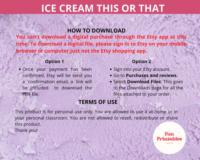 Ice Cream This or That,ice Cream Party Games,summer Activities,ice ...