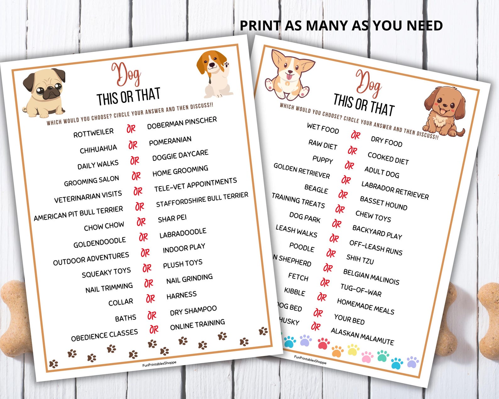 Dog This or That,dog Party Games,dog Activity,fun Pets Games,dog ...
