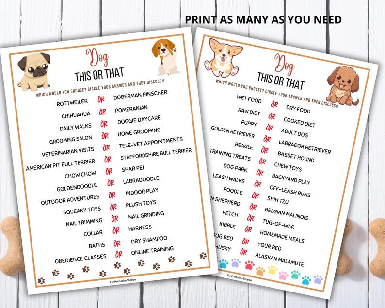 Dog This or That,dog Party Games,dog Activity,fun Pets Games,dog ...