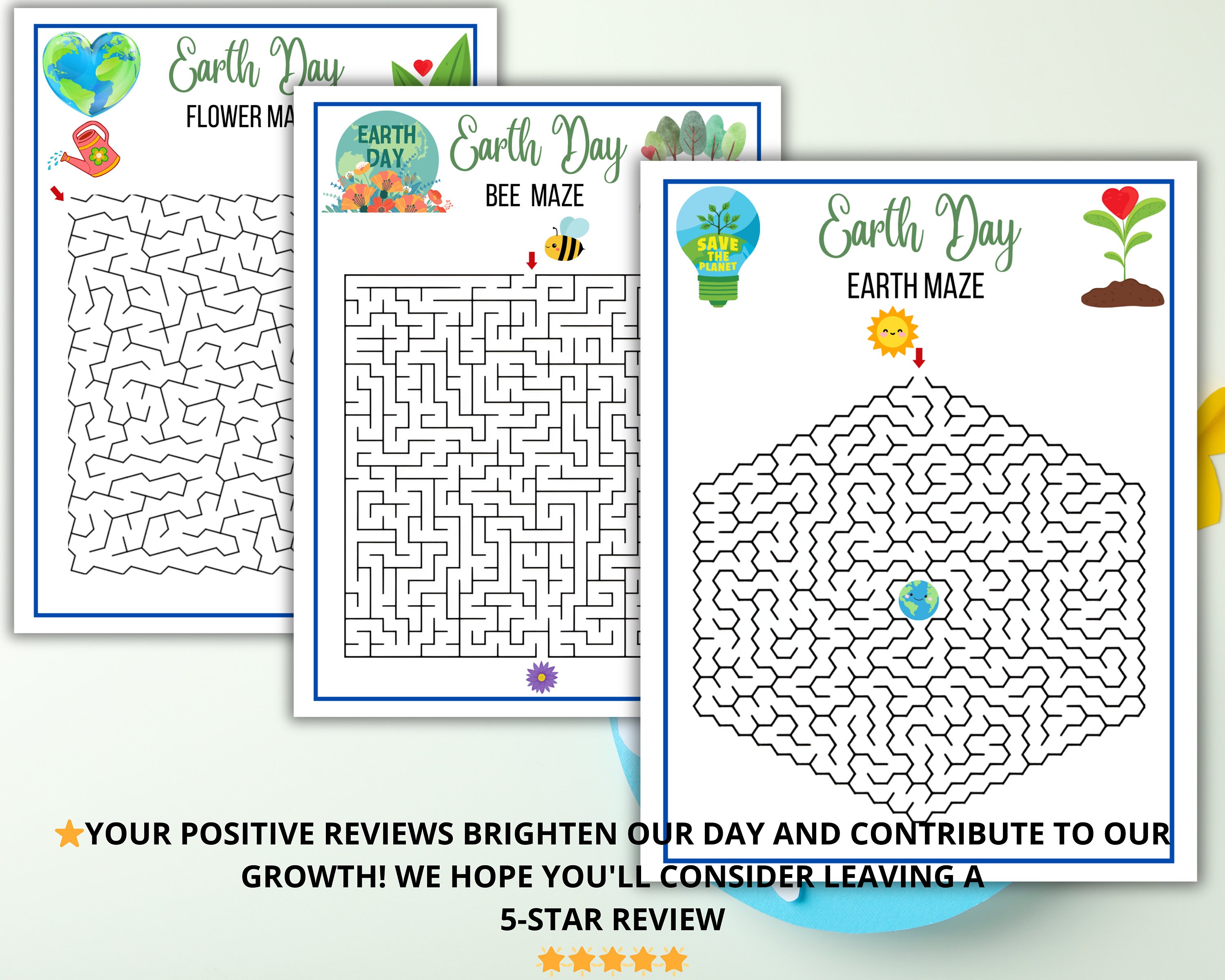 Earth Day Maze Printable,earth Day Games,earth Day Activities,indoor ...