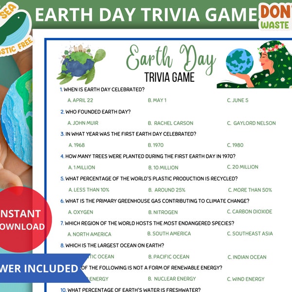 Earth Day Printable - Etsy