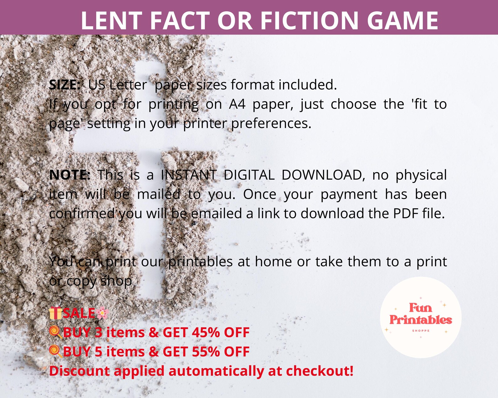 Lent Fact or Fiction,lent Quiz,lent Trivia Game,easter Bible True or ...