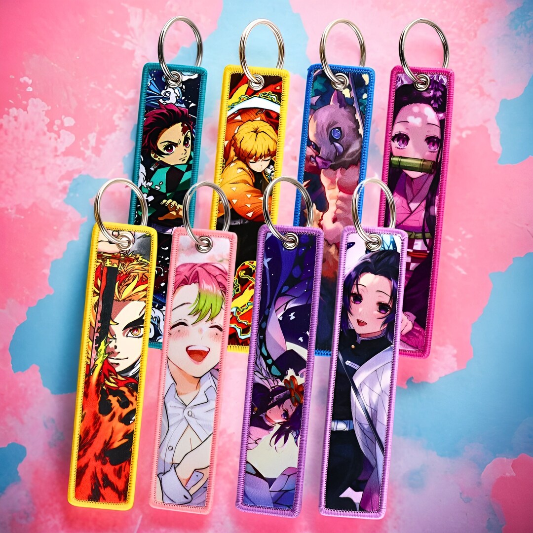 Demon Anime Cute Anime Keychain Anime Jet Tag Waifu, Anime Merch, Anime ...