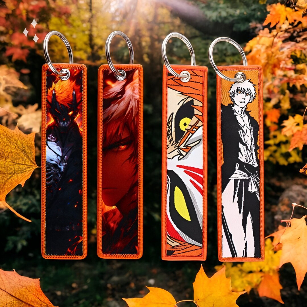 Ichigo Anime Gifts Embroidered Keychain Jet Tags, Key Tags, Anime ...