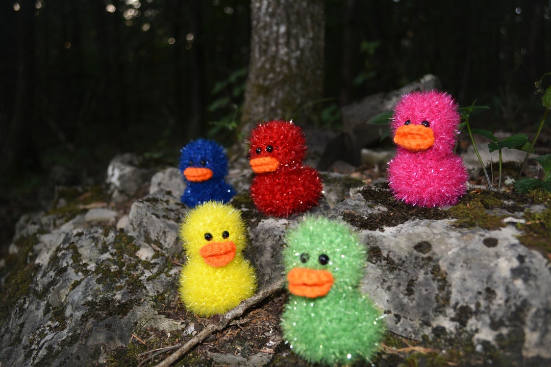 Crochet Scrubby Ducks | Sparkly Plush Duck | Handmade Decor Duck | Cute ...