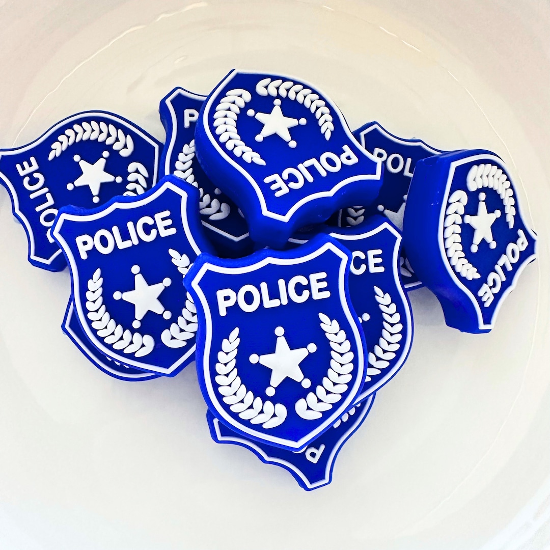 Police Law Enforcement Officer Blue Lives Matter Police Badge Silicone ...