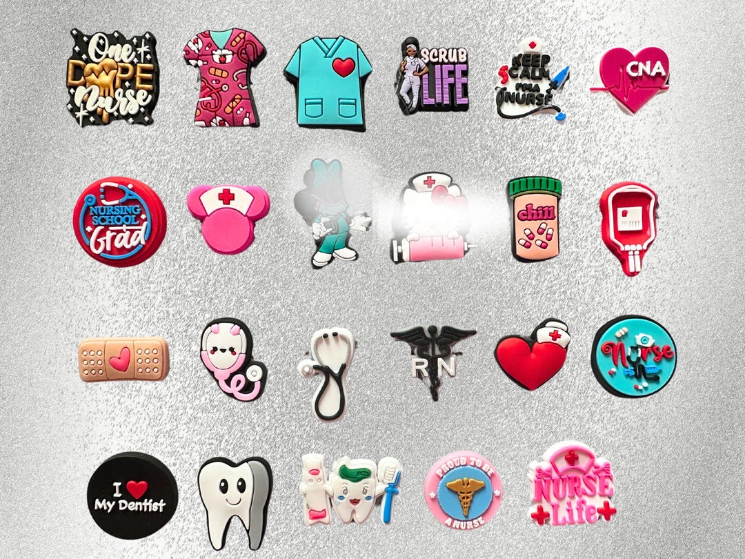 Nursing Nurse Medical Scrubs Stethoscope Band-aid CNA Dentist Teeth RN ...