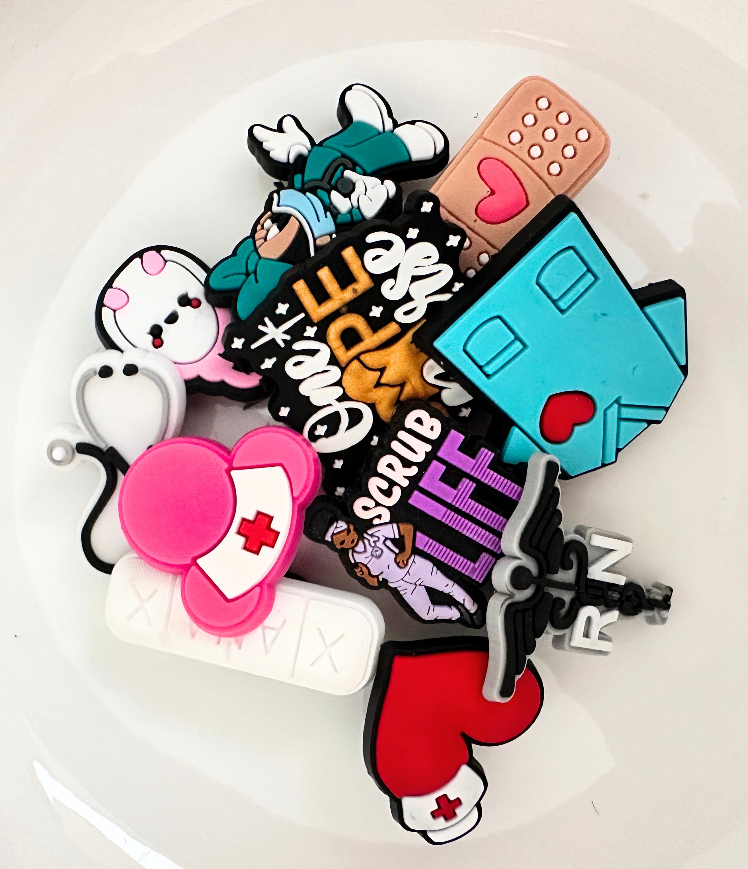 Nursing Nurse Medical Scrubs Stethoscope Band-aid Saving Lives Heart ...