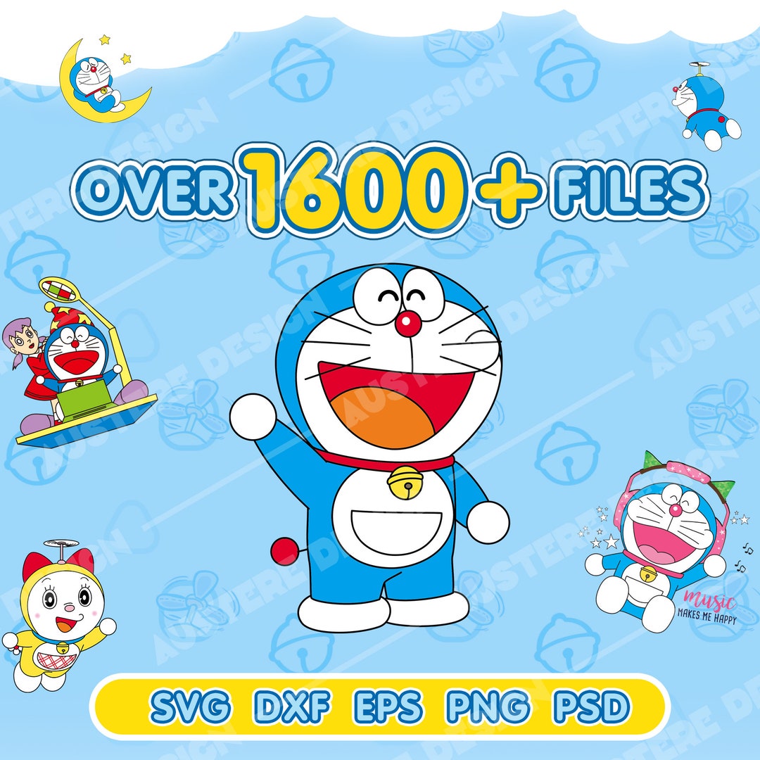 1600 Doraemon SVG, Undle Layered SVG, Cricut, Cut File Cricut, Cutting ...