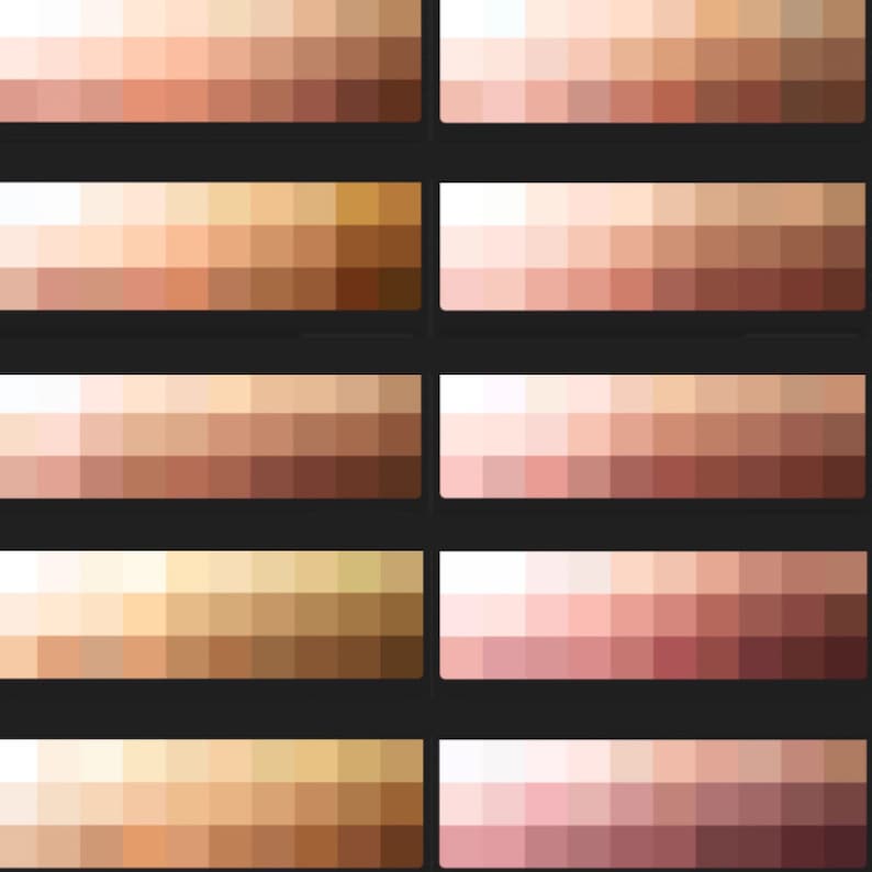 30+ Skin Tone Swatch Color Palette Procreate | Anime Character Coloring ...