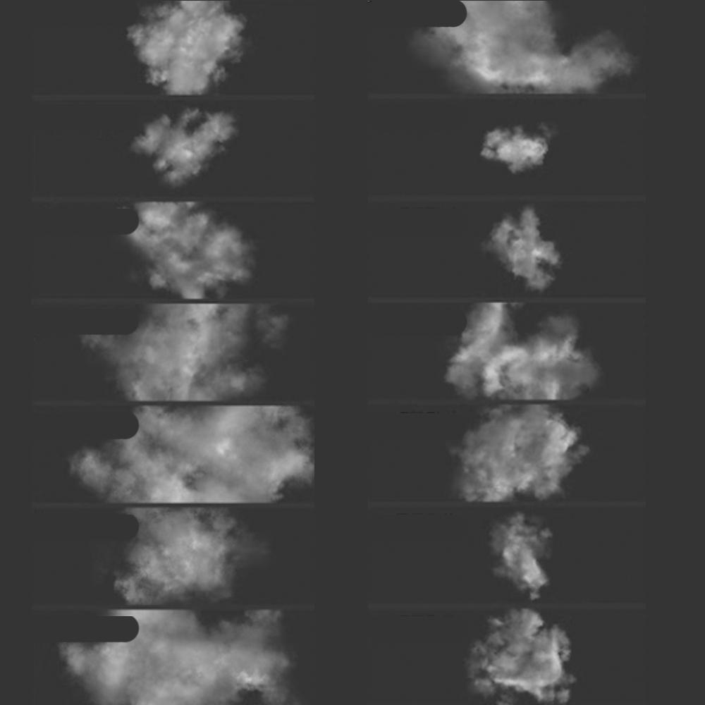 Smoky Shapes Procreate & PS Brushes Misty Effects, Vapor Clouds, Haze ...