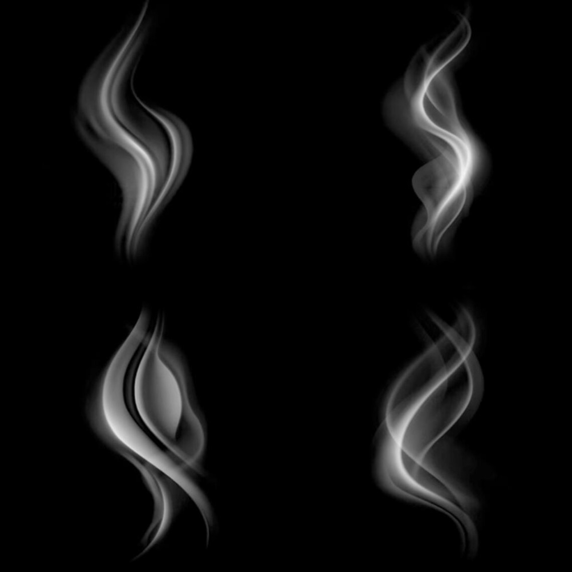 29 Swirling Mist Procreate Smoke Stamp Brushes, Steam, Vapor, and Heart ...