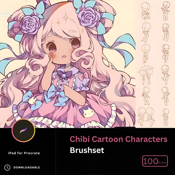 Procreate Chibi Stamps - Etsy