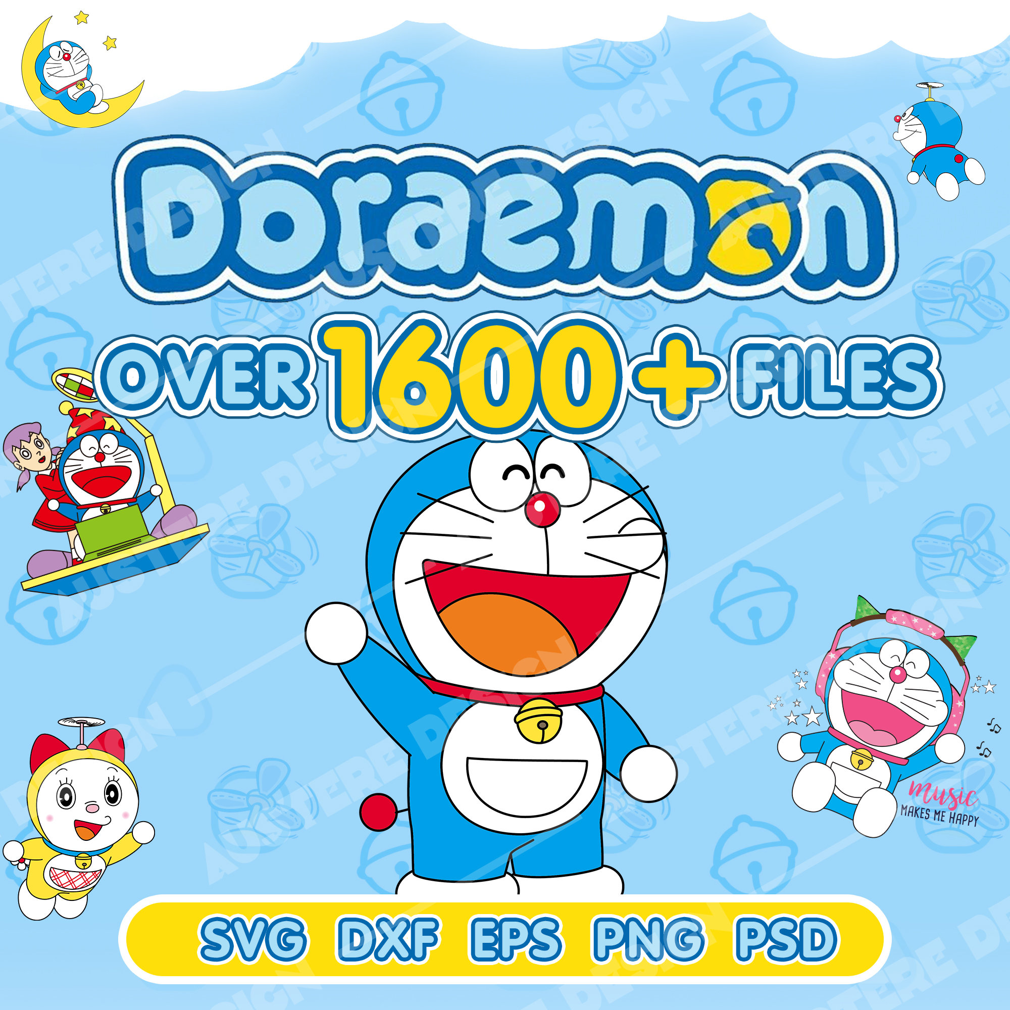 1600 Doraemon SVG, Undle Layered SVG, Cricut, Cut File Cricut, Cutting ...
