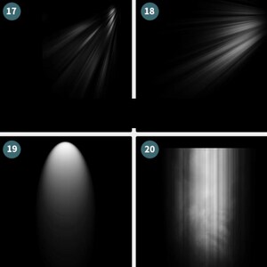 50+ Realistic Light Effects Procreate & PS Stamp Brushes Sun Rays ...