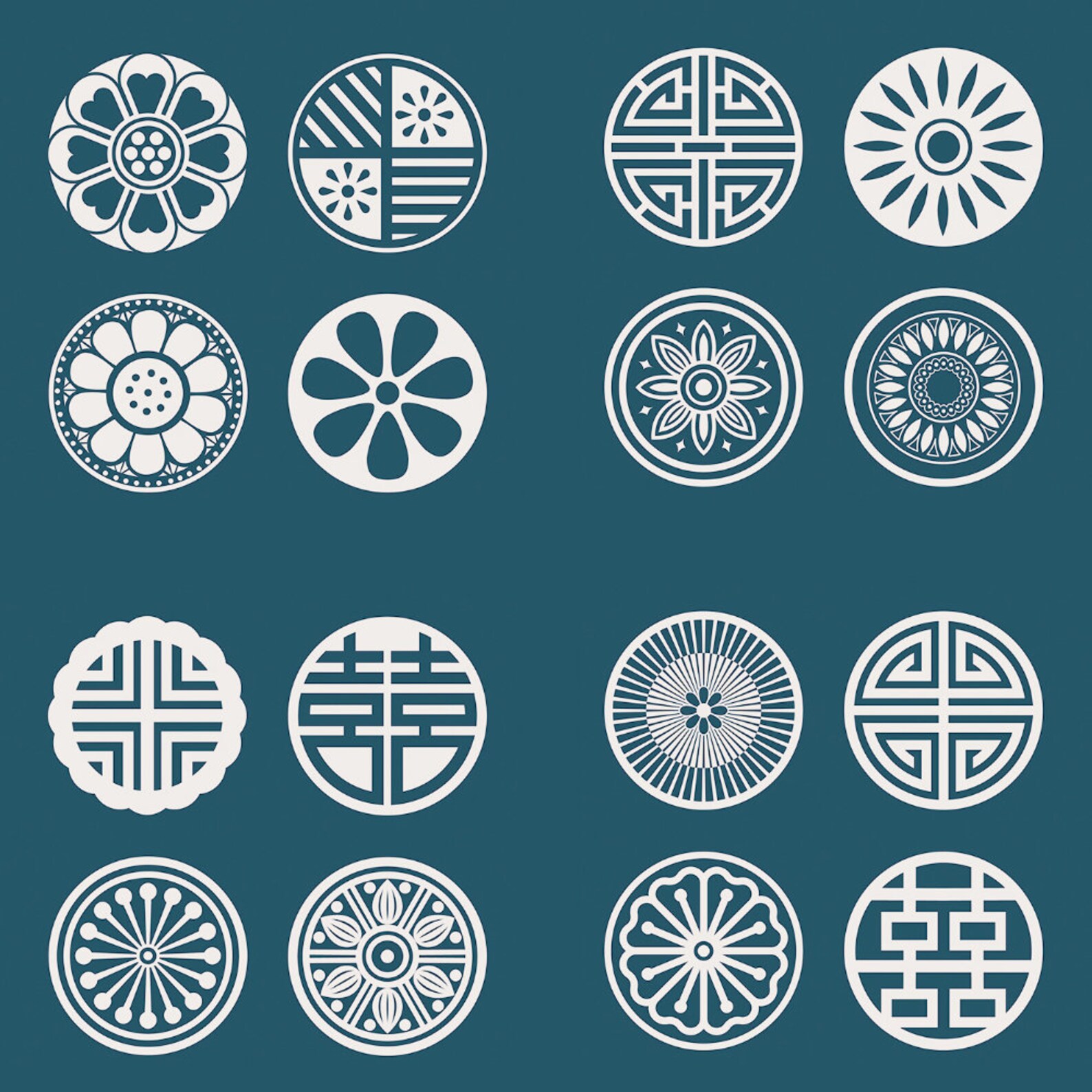 Chinese Window Screen Carving Pattern Ornament Seamless Digital Paper ...