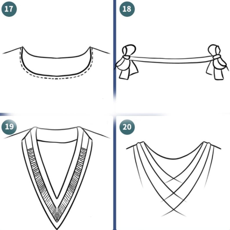 40 Collar Line Art Procreate & PS Brushes| Apparel Design Elements ...