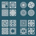 Chinese Window Screen Carving Pattern Ornament Seamless Digital Paper ...