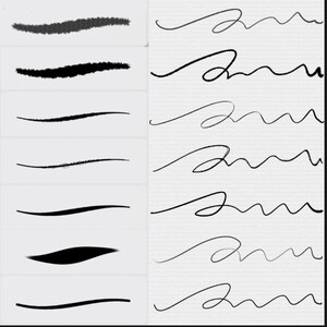 26 Ink Line Procreate & Photoshop Brushes | Smooth Ink, Pencil Sketch ...