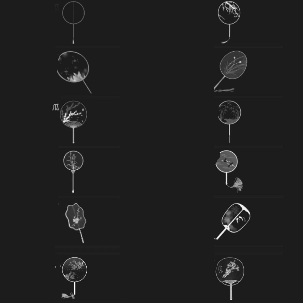 50+ Ancient Chinese Fan Brushes for Photoshop & Procreate | Traditional ...