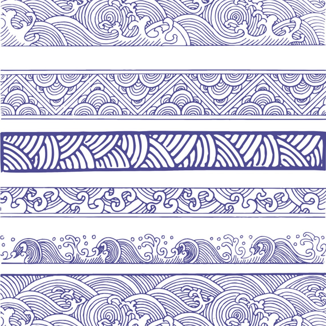29 Japanese Sea Wave Pattern Illustrator File , Vector Files Chinese ...