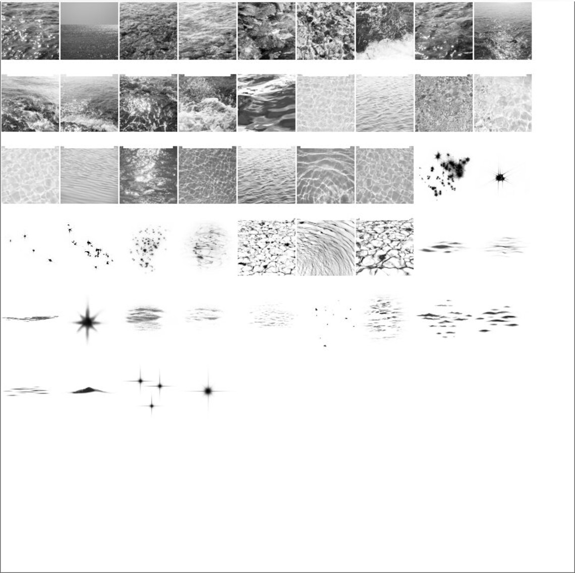 50+ Water Ripple Procreate & Photoshop Brushes | Wave Patterns, Ocean Lake Reflections, Moonlit ...