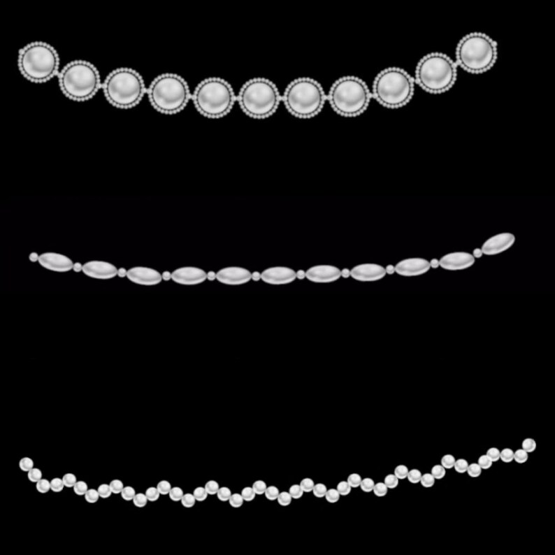Pearl Jewelry Procreate Brushes & PS , Diamond, Gold Chains, Gemstones ...