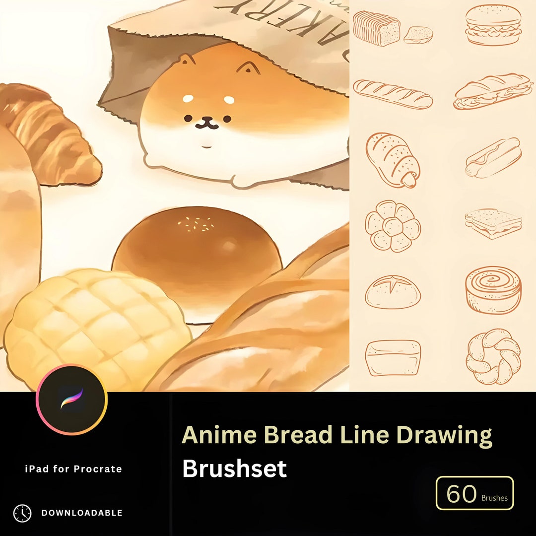 60 Anime Bread Bonanza Pack Diverse Bread Stamps for Every Cuisine ...