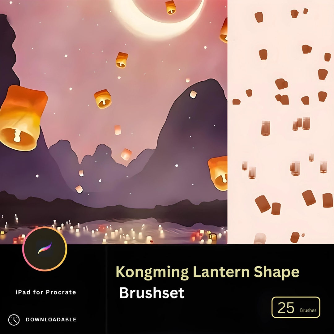 25 Procreate Photoshop Lantern Stamps, Chinese and Japanese Lantern ...