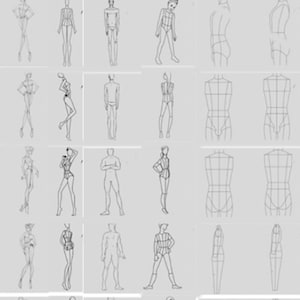 290+ Procreate Fashion Design Model Sketch Brushes - Dynamic Pose ...