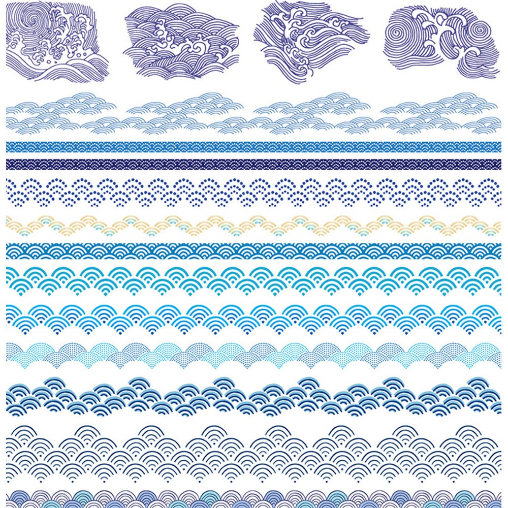 29 Japanese Sea Wave Pattern Illustrator File , Vector Files Chinese Traditional Auspicious ...