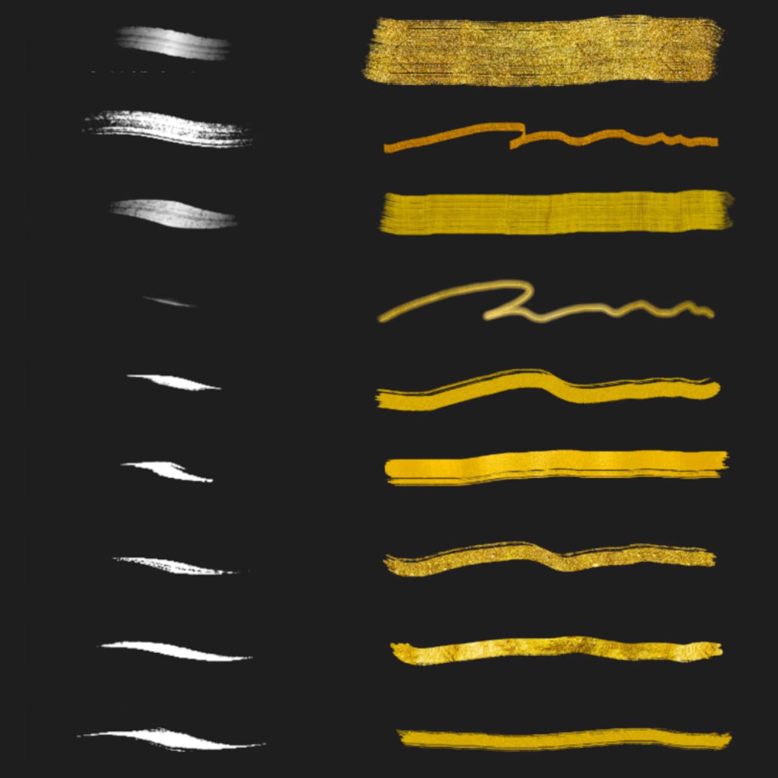 50+ Gold Leaf PS Brushes | Sparkling Ancient Style Gold Lines, Writing ...