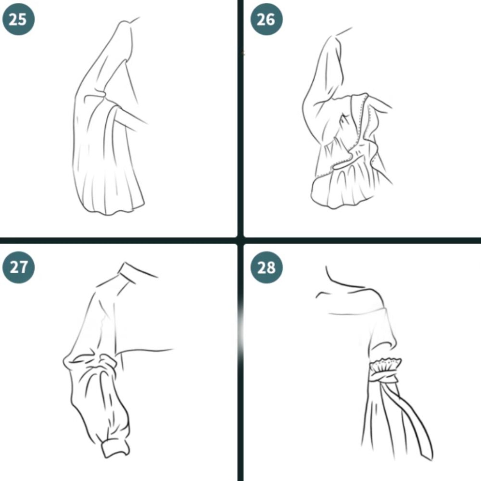 59 Sleeve Line Art Procreate and PS Brushset Clothing Design for ...