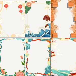 75+ Oriental Style Poster Frame Chinese New Year Traditional Style ...