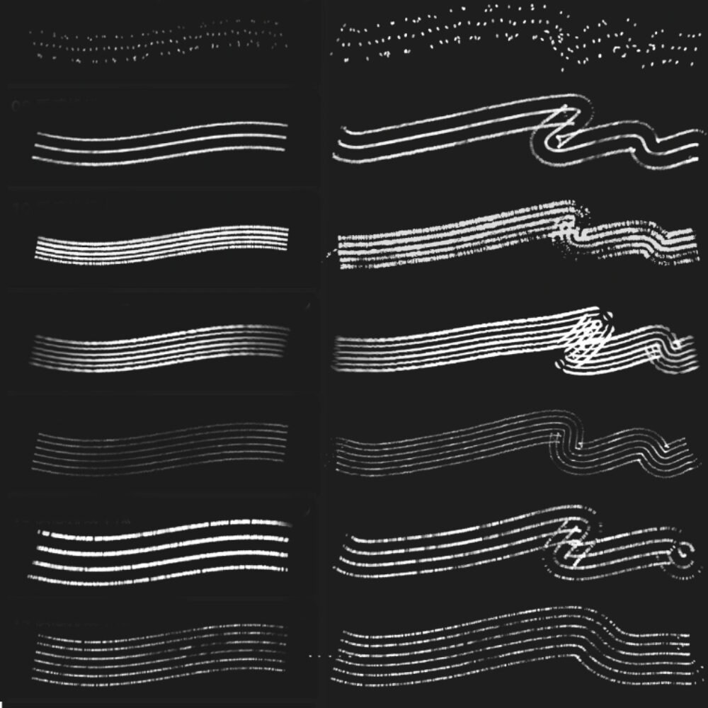 16 Texture Lines Brushes for Procreate | Hand-drawn Texture Lines for ...