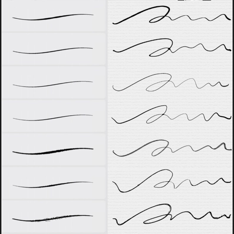 26 Ink Line Procreate & Photoshop Brushes | Smooth Ink, Pencil Sketch ...