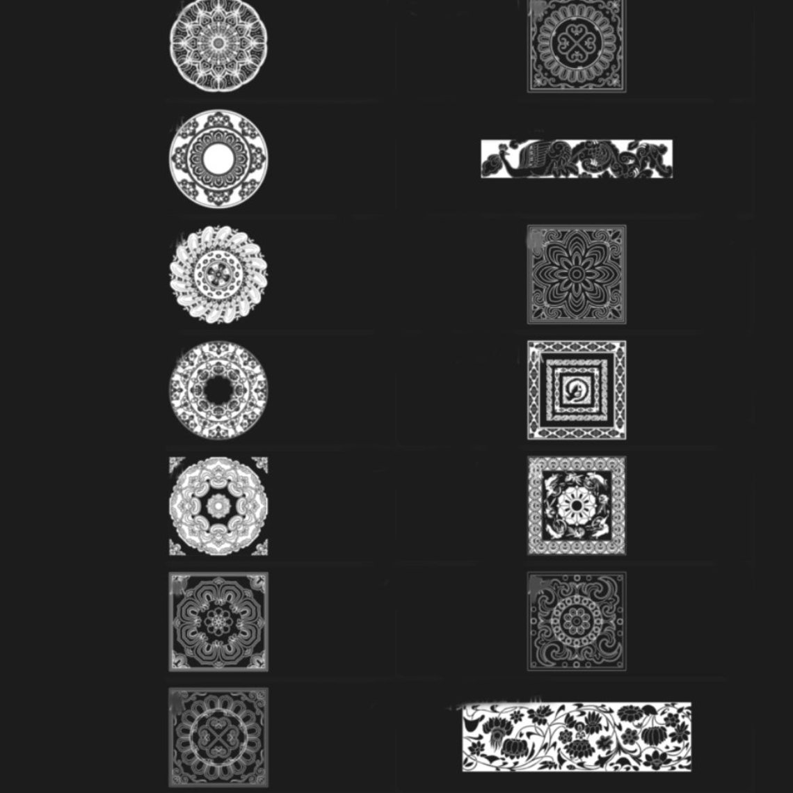 48 Chinese Auspicious Pattern Procreate & Photoshop Brushes ...