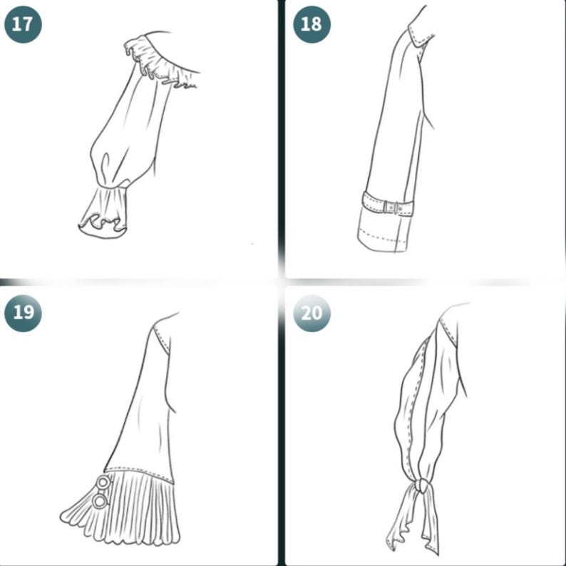 40 Anime Sleeve Line Art Procreate & PS Brushes| Apparel, Clothing ...