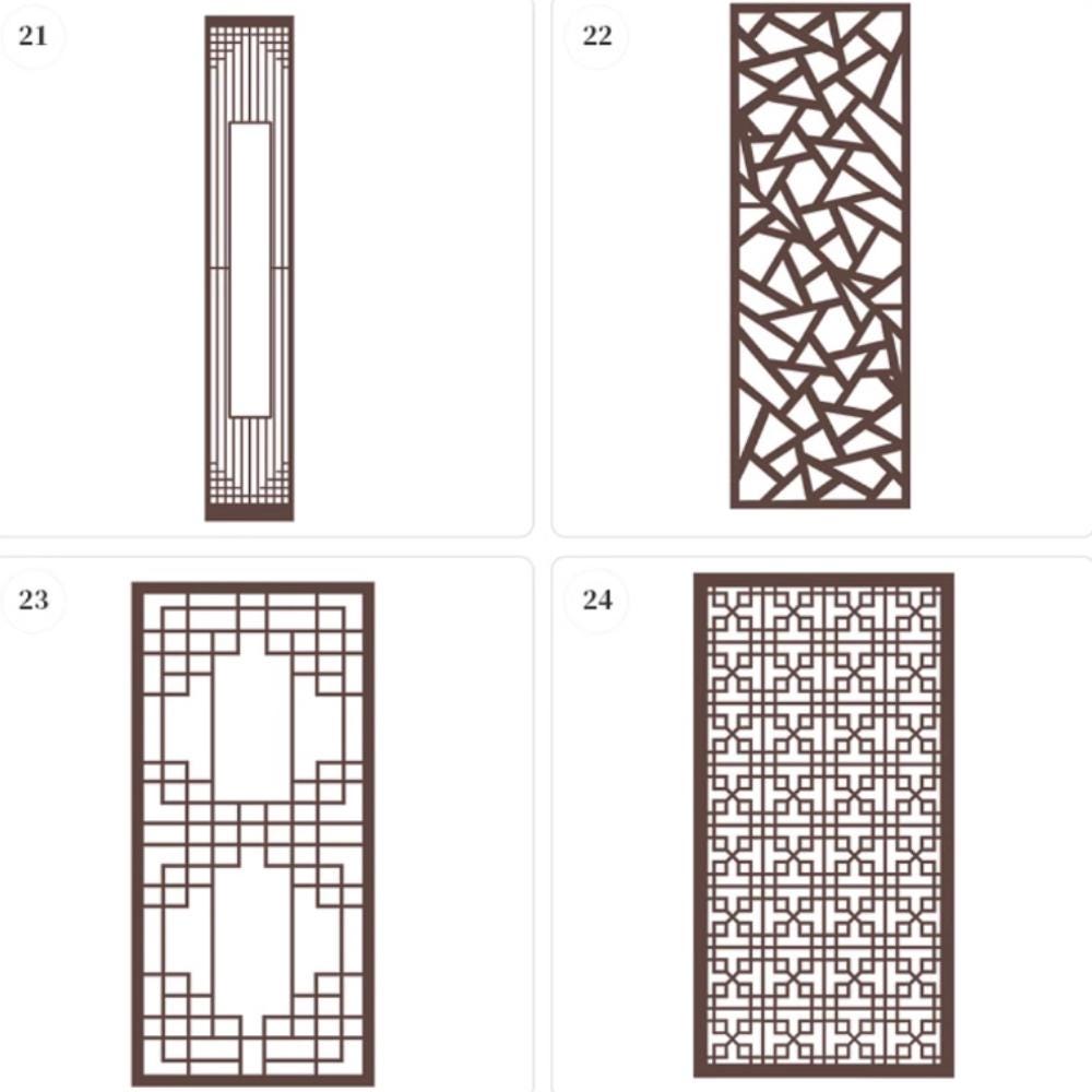 60 Procreate Chinese Classic Window & Screen Brushes Intricate Lattice ...