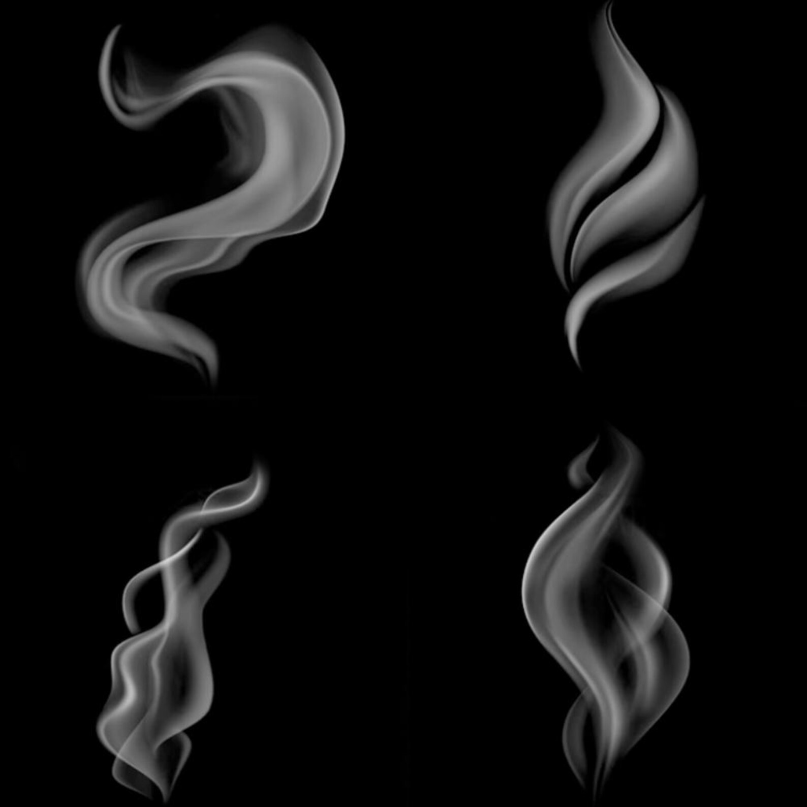 29 Swirling Mist Procreate Smoke Stamp Brushes, Steam, Vapor, and Heart ...