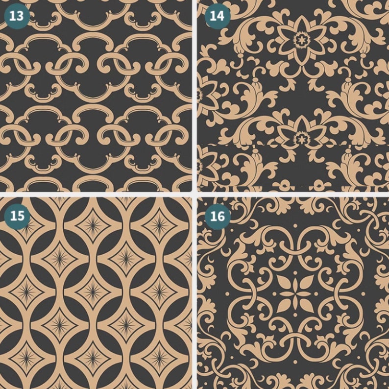55 Palace Floor Tiles Pattern Procreate & Photoshop Brushes Vintage ...