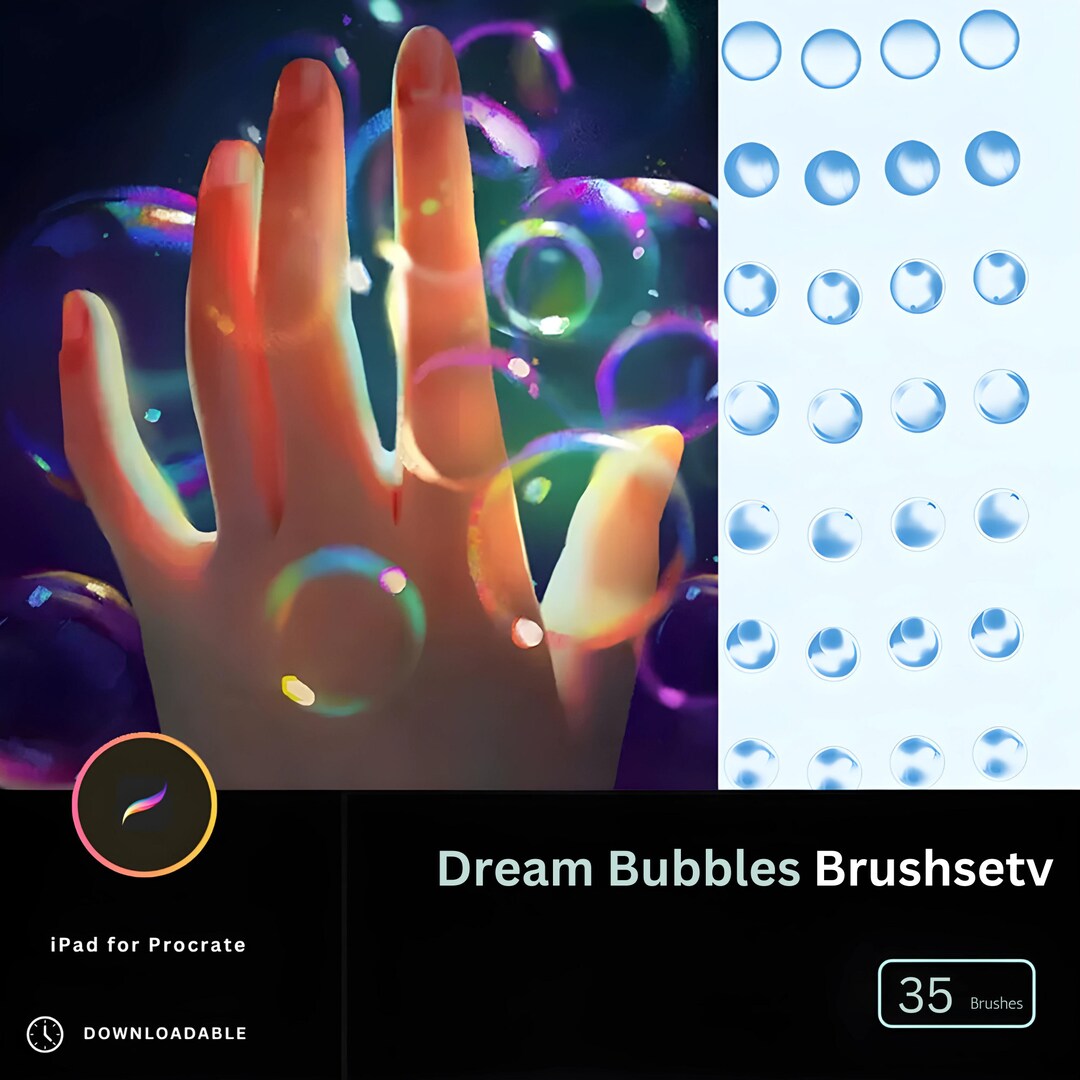 35+ Soap Bubbles Procreate Brushes, Magic Brushset, Procreate Bubbles Effect, Underwater Brushes ...