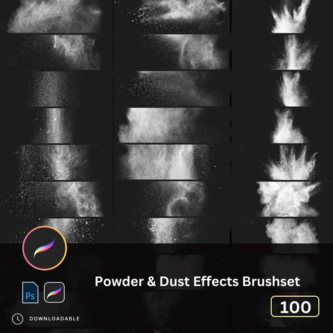 100 Procreate Brush for Powder Dust Effects - Create Stunning Smoke ...