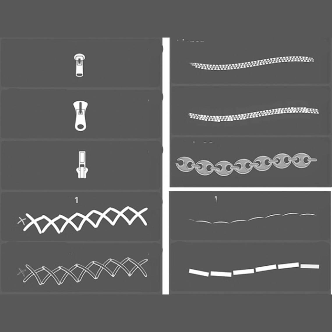 48 Iron Chains, Locks Procreate Chain Brushes and Stamp Zippers ...