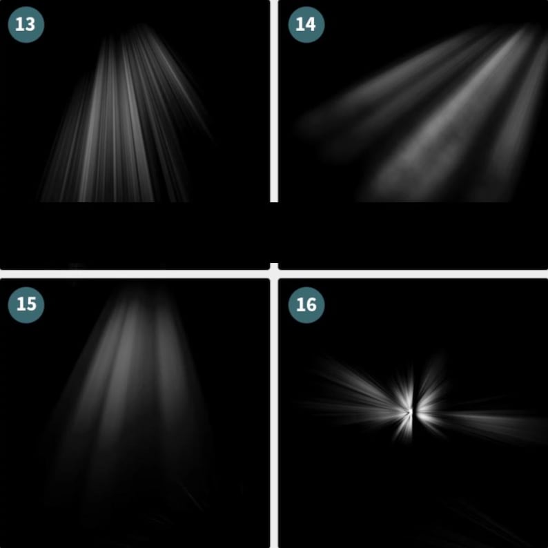 50+ Realistic Light Effects Procreate & PS Stamp Brushes Sun Rays ...