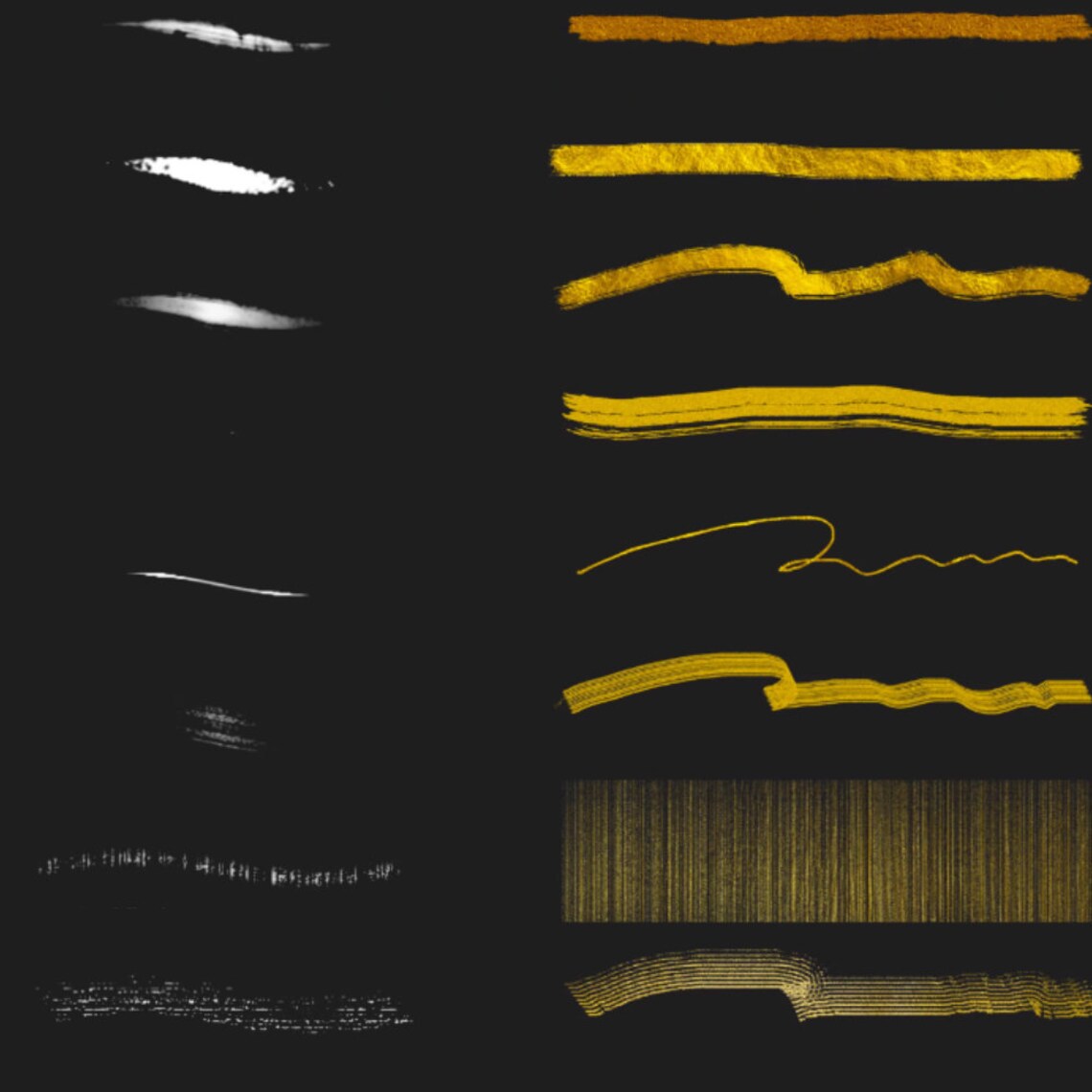 50+ Gold Leaf PS Brushes | Sparkling Ancient Style Gold Lines, Writing ...