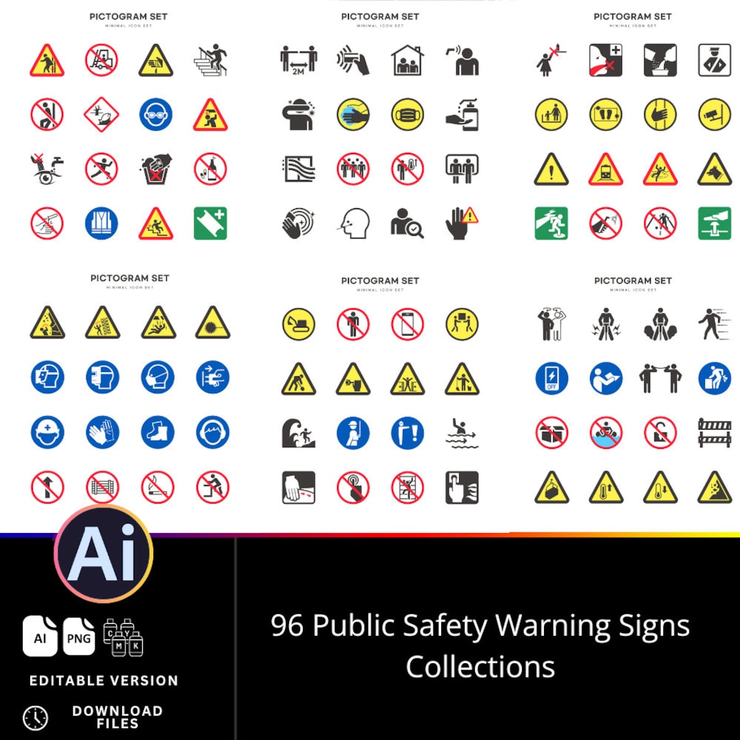Custom Safety Signages Bundle, Printable Safety Signage, Warning Sign ...
