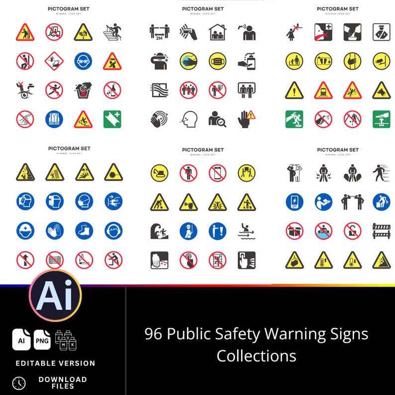 Custom Safety Signages Bundle, Printable Safety Signage, Warning Sign ...