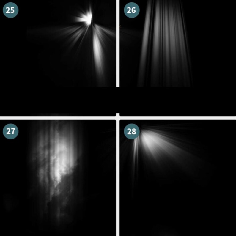 50+ Realistic Light Effects Procreate & PS Stamp Brushes Sun Rays ...