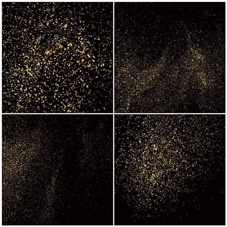 Gold Glitter Overlay Clipart, Silver and Gold Glitter Png Overlays ...